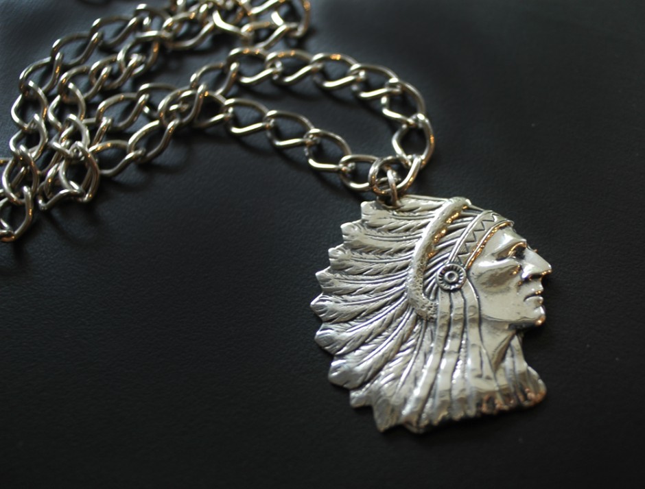 Men’s Large Indian Chief Necklace - SilverBotanica - Handmade Jewelry ...