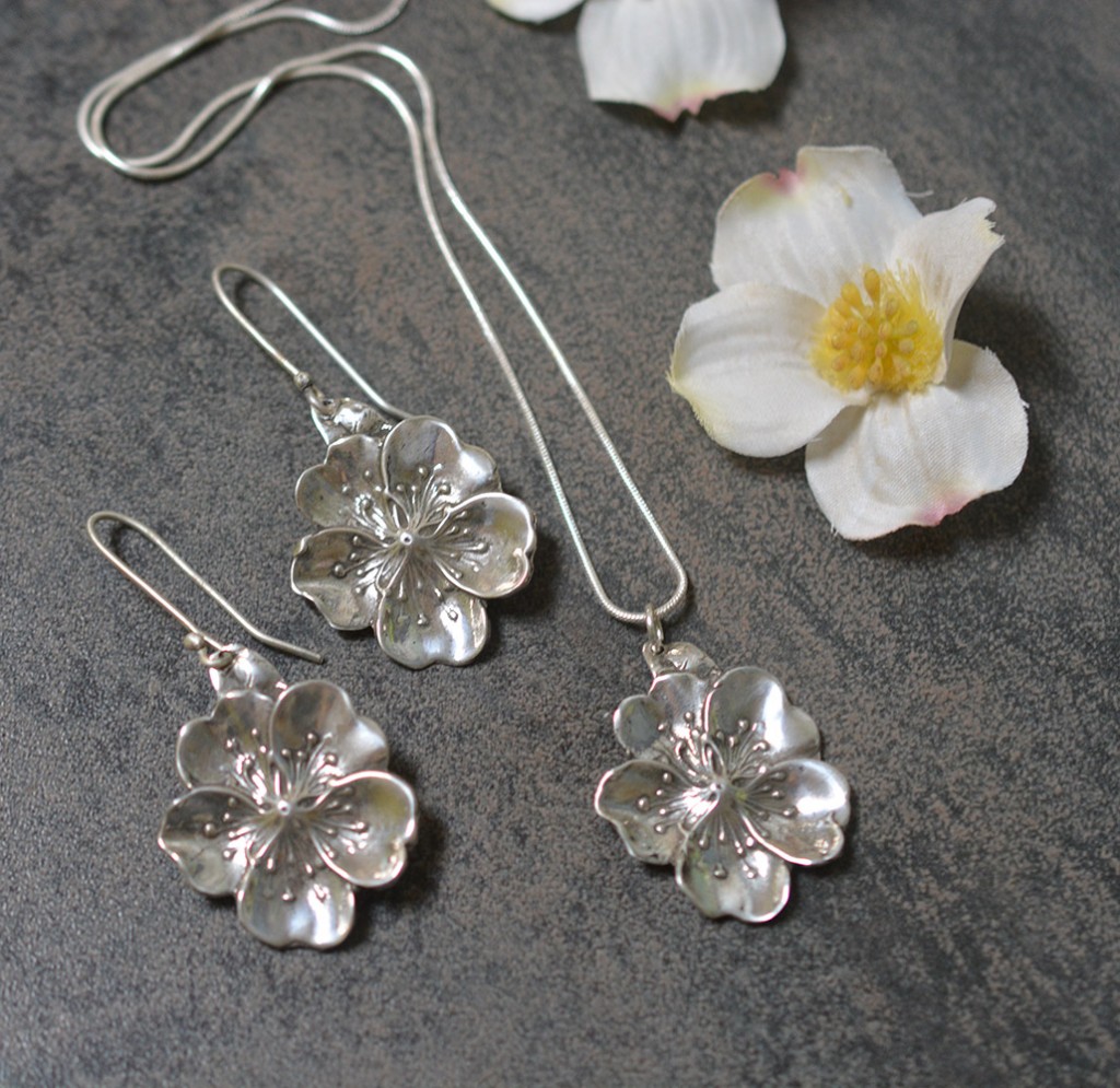 Cherry Blossom Necklace - SilverBotanica - Handmade Jewelry designed by ...