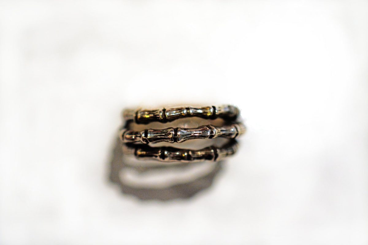 Triple Bamboo Ring in Sterling Silver - SilverBotanica - Handmade ...