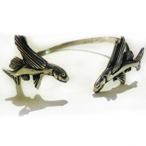 Flying Fish Cuff Bracelet in Sterling Silver - SilverBotanica ...